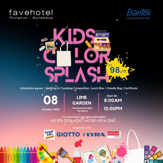 Kids Color Splash di favehotel Rungkut Surabaya Meriahkan Road to ...
